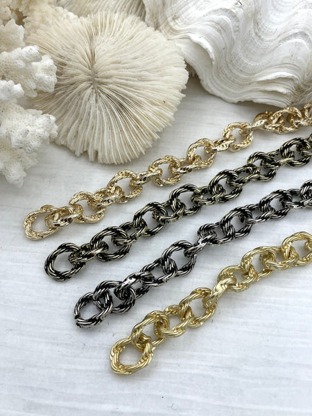 Chunky Cable Chain Textured sold by the foot. Fast ship – Bling By A