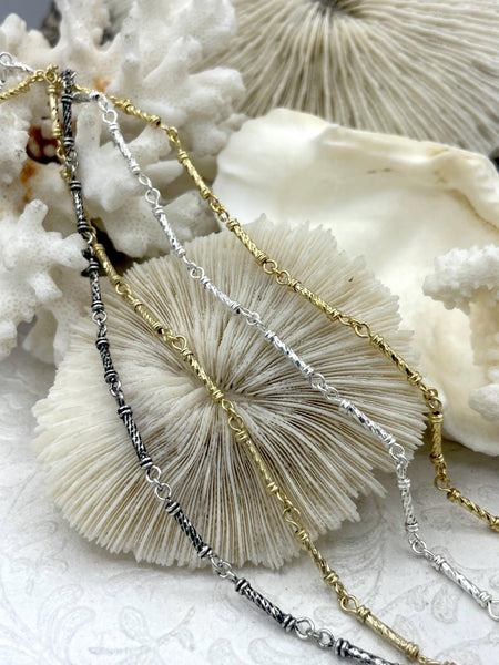 Brass Textured Bar Chain, Textured Chain, Bar Chain, Stick Chain ...