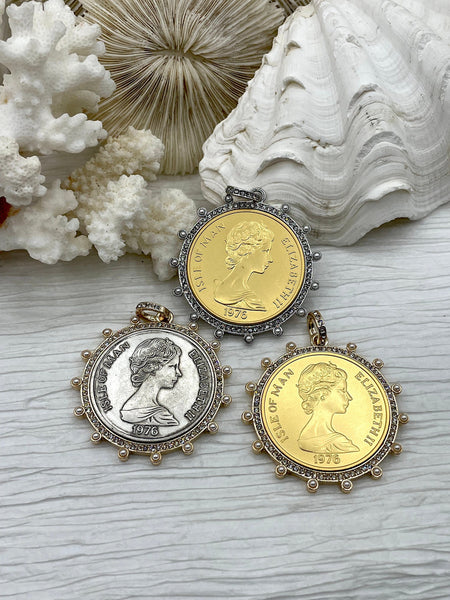 Queen Elizabeth II Coin Pendant 50mm,Royal Pendant,Queen Pendant ...