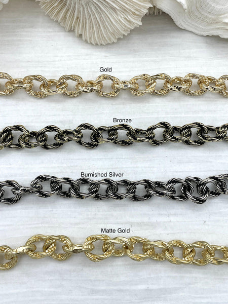 Chunky Cable Chain Textured sold by the foot. Fast ship – Bling By A