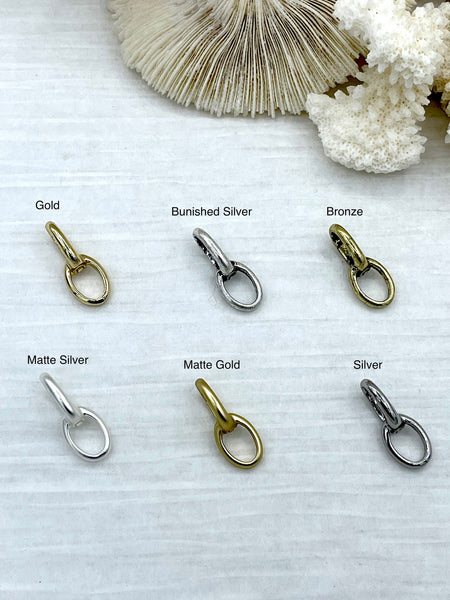 Combo Brass Bale with Brass Spring Clasp, Double Oval Easy Open Spring ...