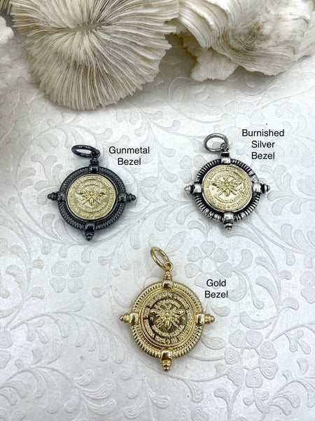 French Bee Replica Coin, Reproduction Bee Coin, Bee Pendant, Bee ...